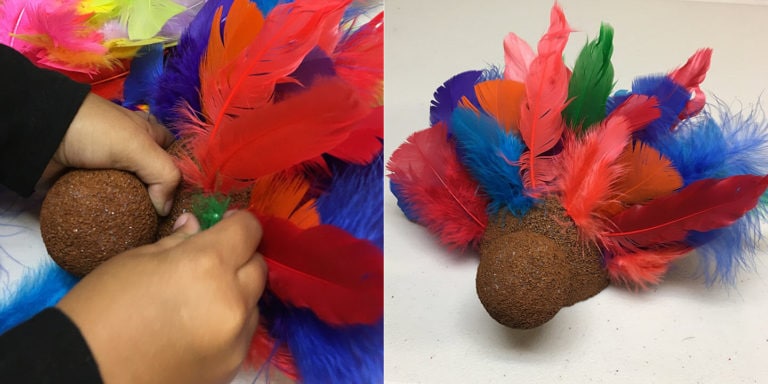 Colorful Feather Turkey Craft to Make With Your Kids - My Growing ...